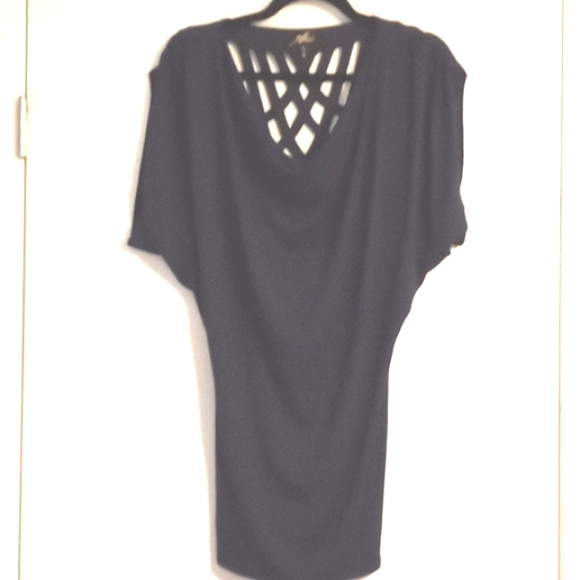 Akiko | Dresses | Akiko Dark Blue Jersey Mini Dress In Size S Lattice ...